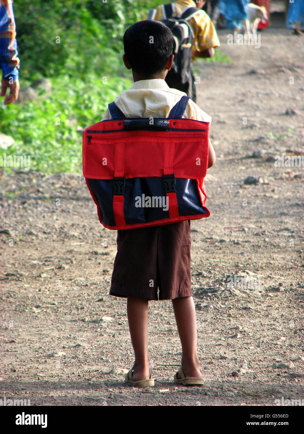 A poor school boy from Indian village Stock Photo - Alamy