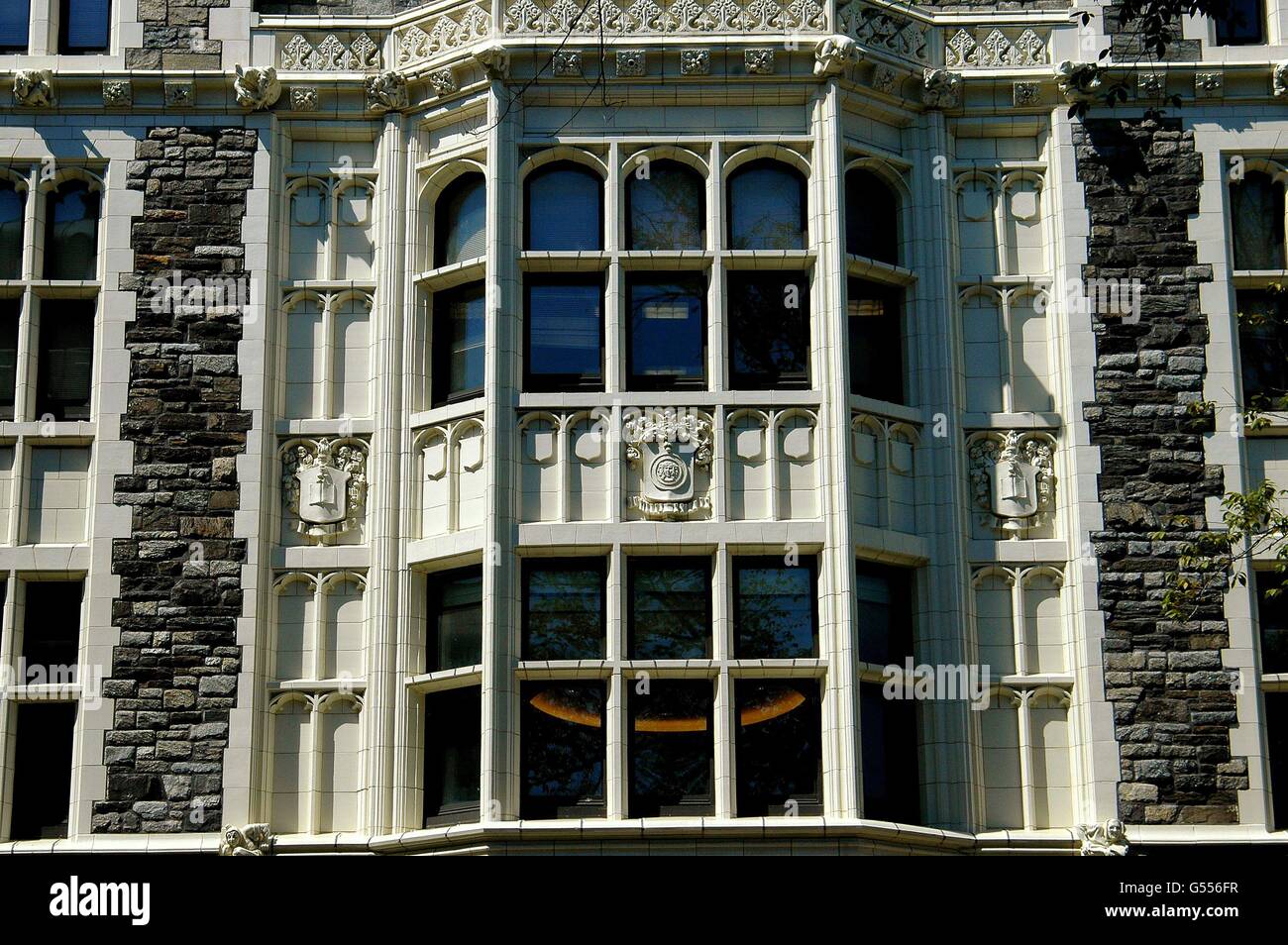 New York City : Gothic style east front of Harris Hall at City College ...