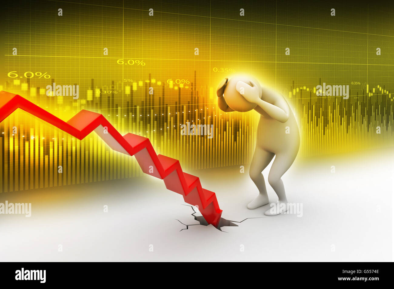 Business man in loss Stock Photo - Alamy