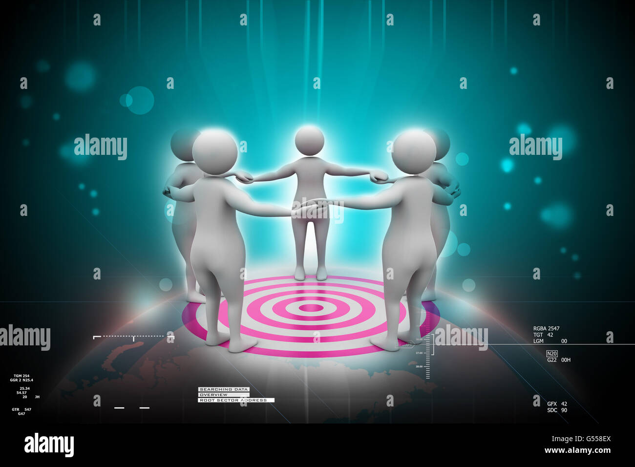 Teamwork. Working towards a common target Stock Photo - Alamy