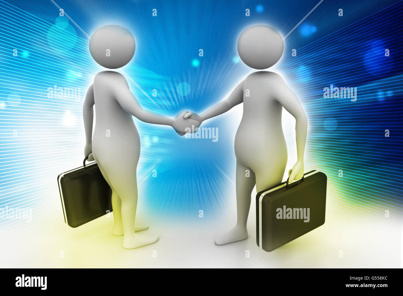 Two business people with briefcase Stock Photo - Alamy