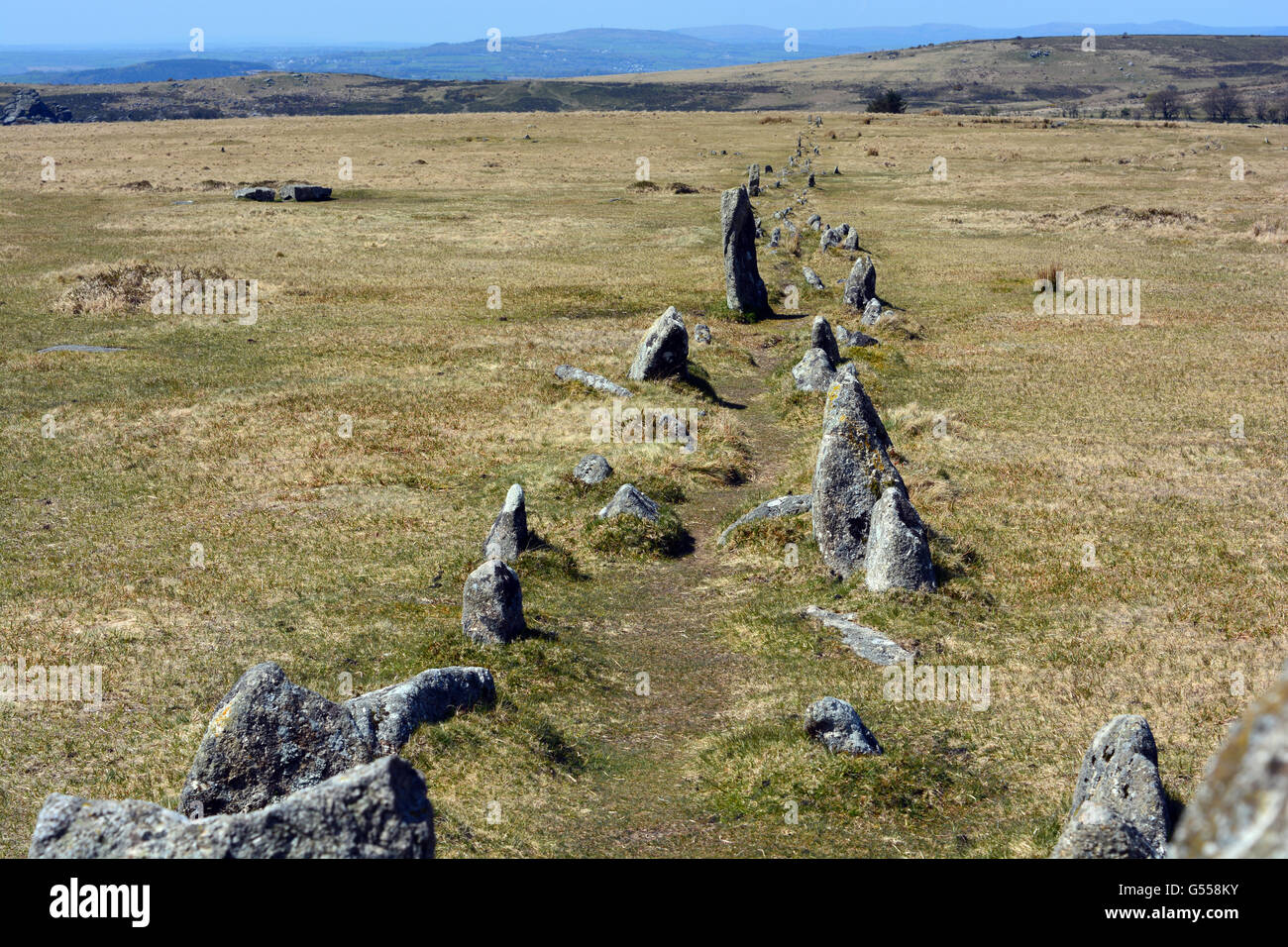 Merrivale Stone Rows on Longash Common, Merrivale Settlement Site ...