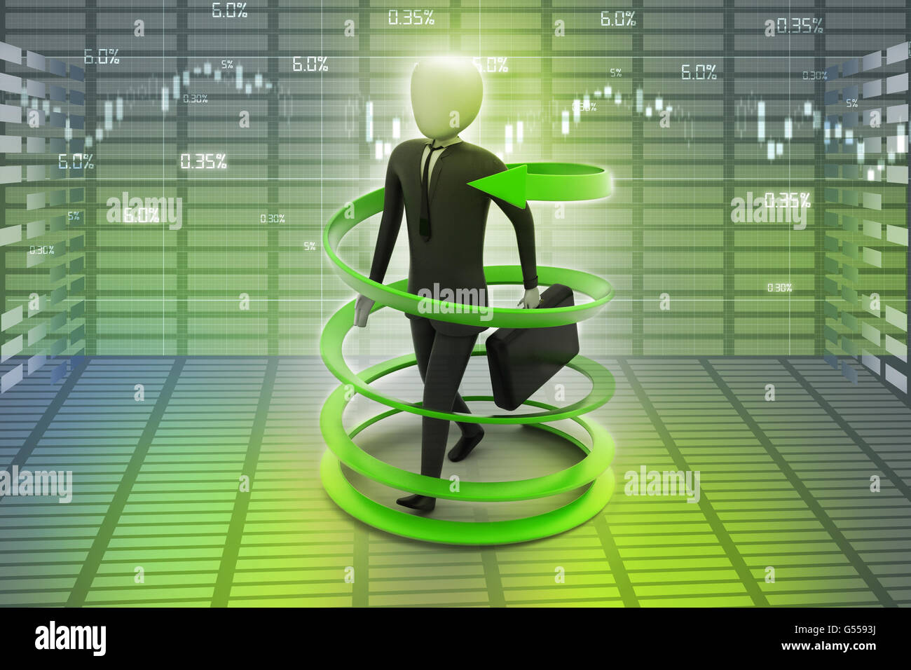 3d man business success concept Stock Photo - Alamy