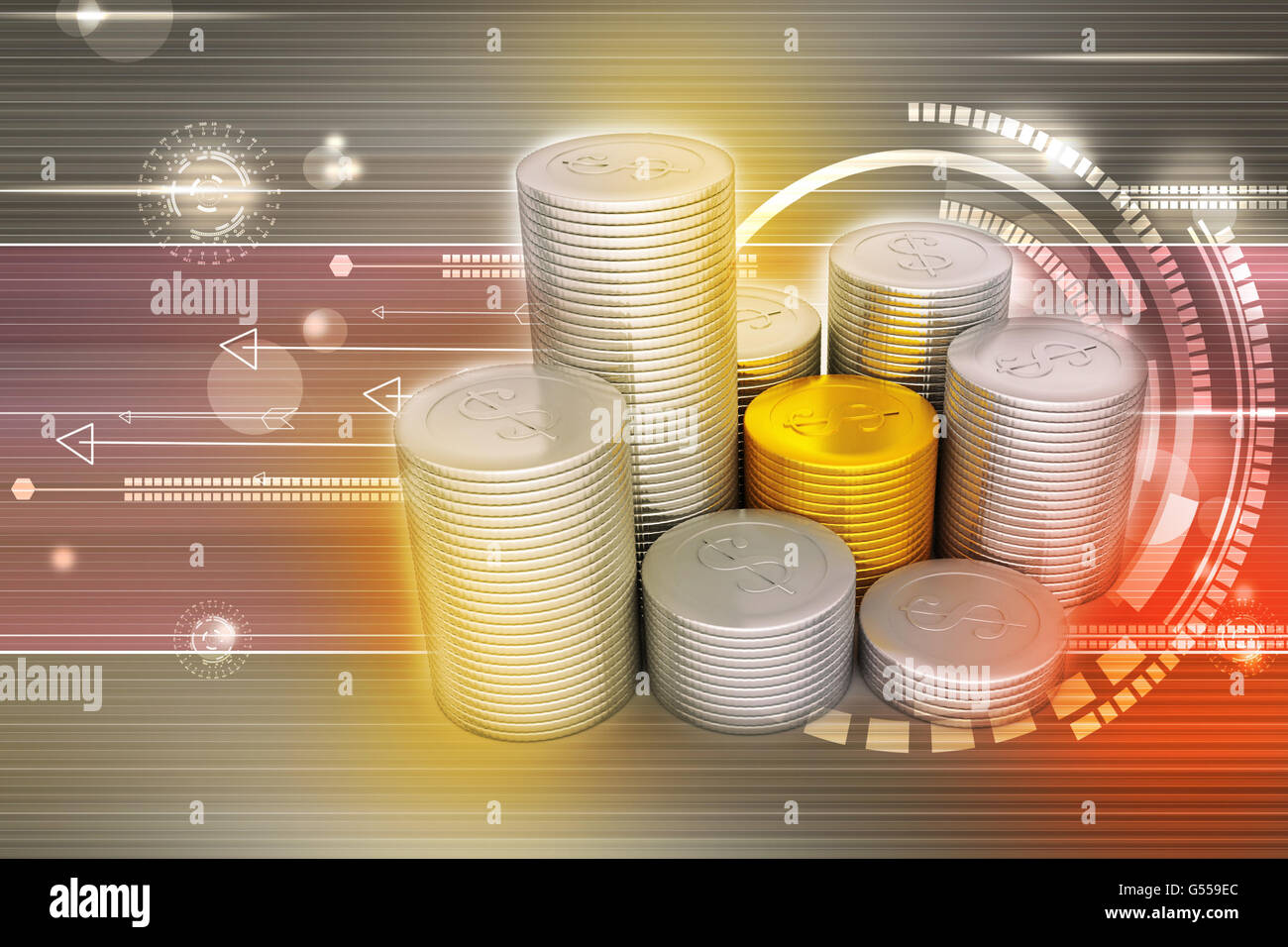 A coin graph Stock Photo - Alamy