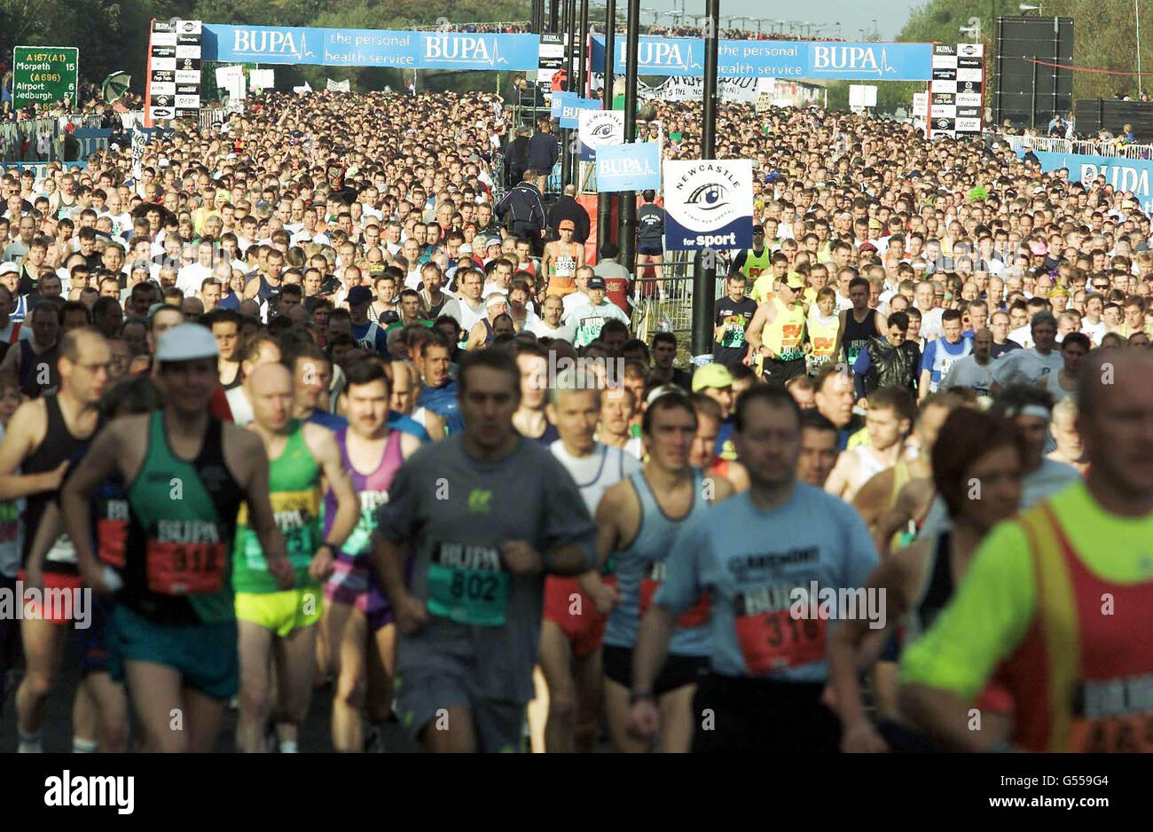 Great North Run start Stock Photo - Alamy