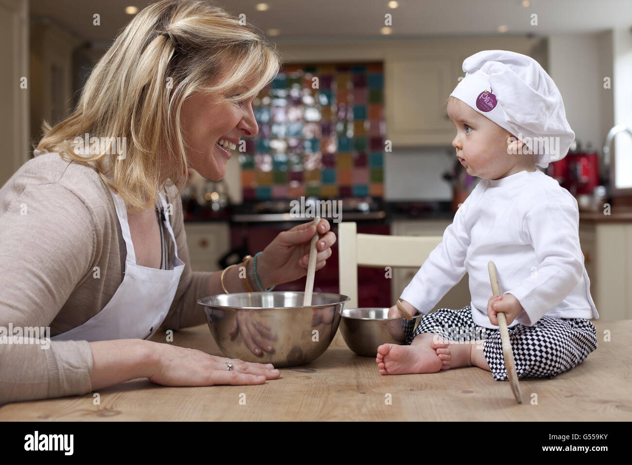 Television chef, Rachel Allen and 10-month-old Annabel Jones launch the ...
