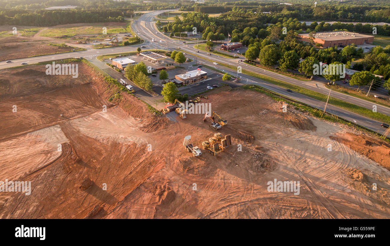 Aerial view of new condo Construction in Atlanta Georgia Stock Photo ...