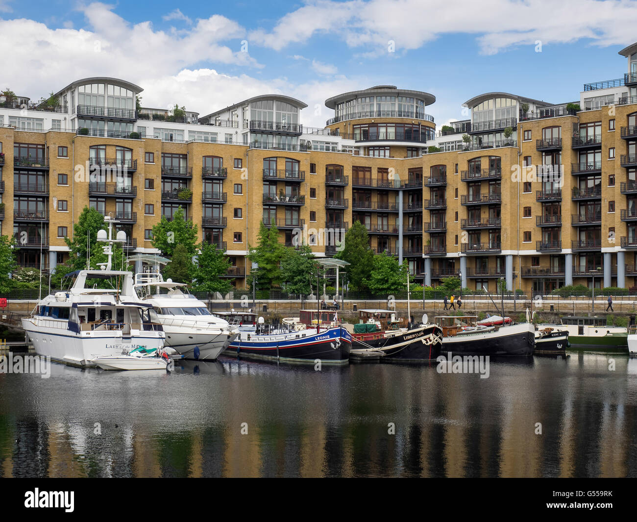 Assortment of Boats in St Katherine's Dock London Stock Photo - Alamy