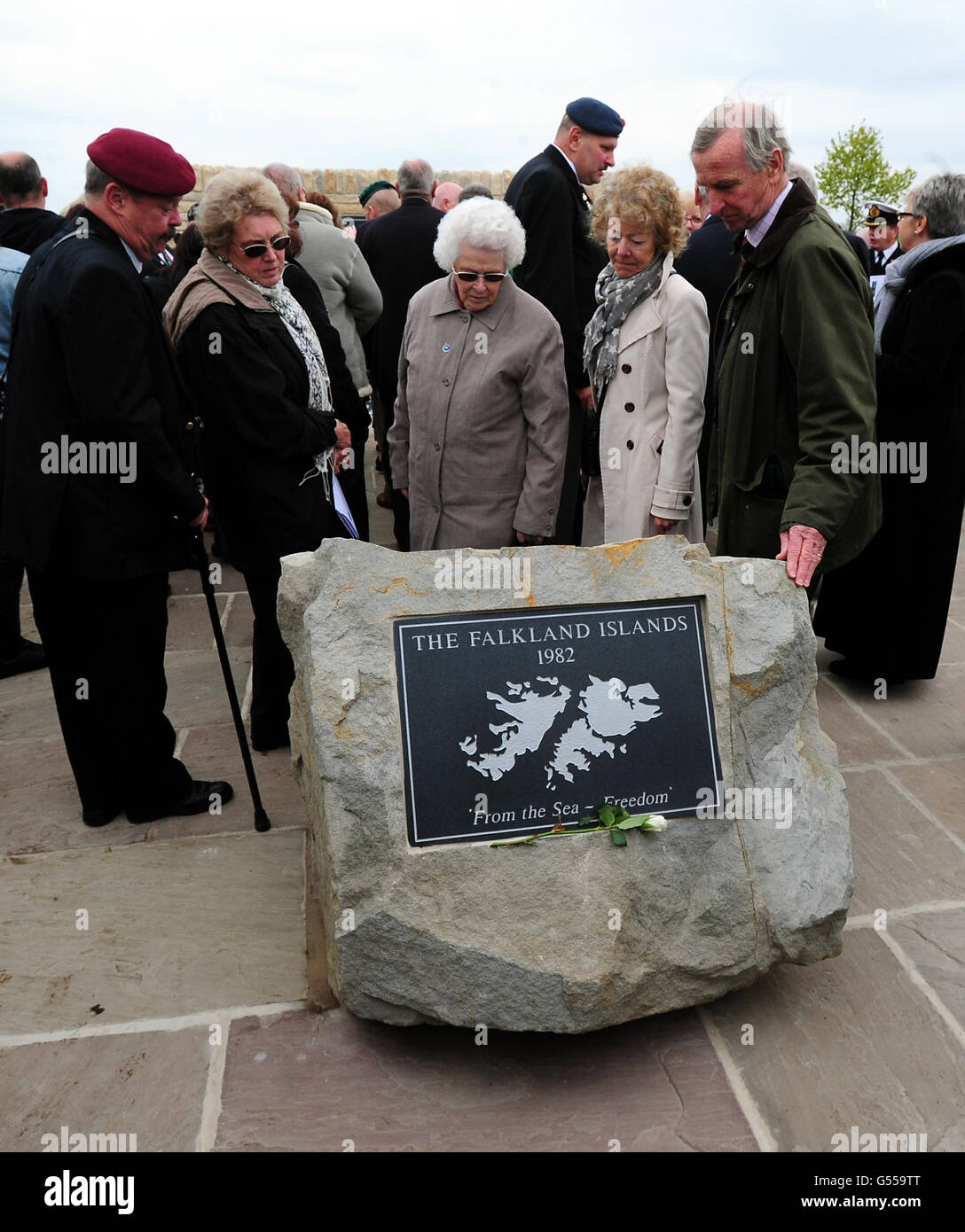 Falklands War memorial unveiled Stock Photo - Alamy