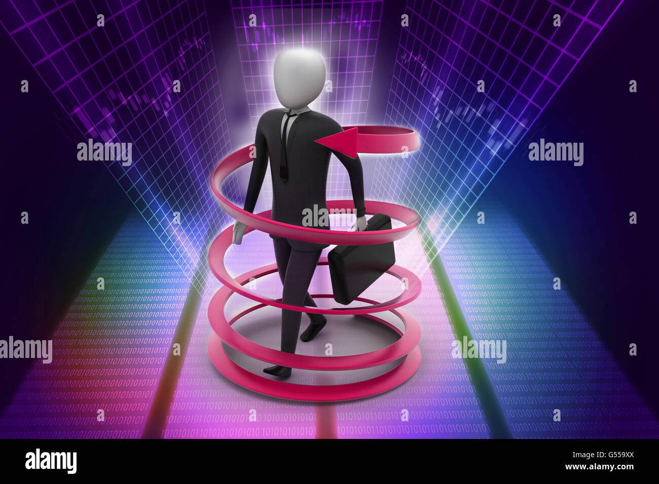 3d man business success concept Stock Photo - Alamy
