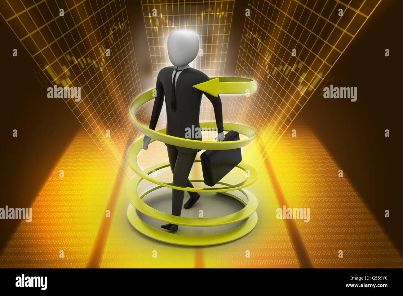 3d man business success concept Stock Photo - Alamy