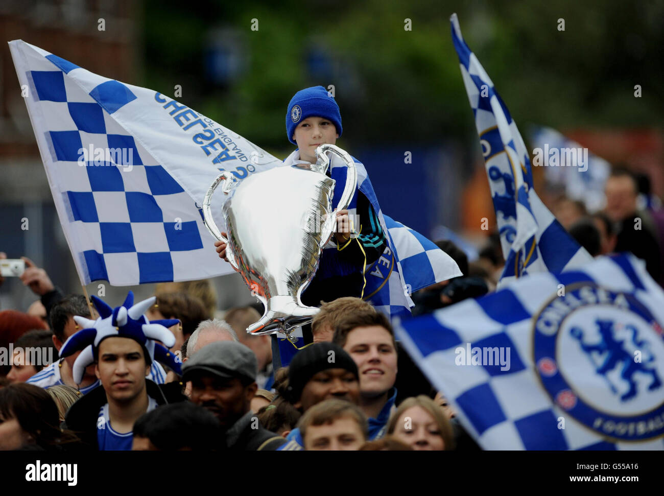 Soccer - Chelsea UEFA Champions League and FA Cup Parade - London Stock ...