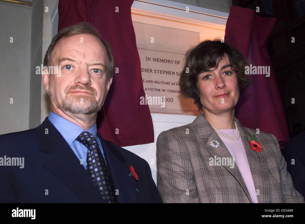 Foreign Secretary Robin Cook at the Foreign Office, London, unveiling a ...