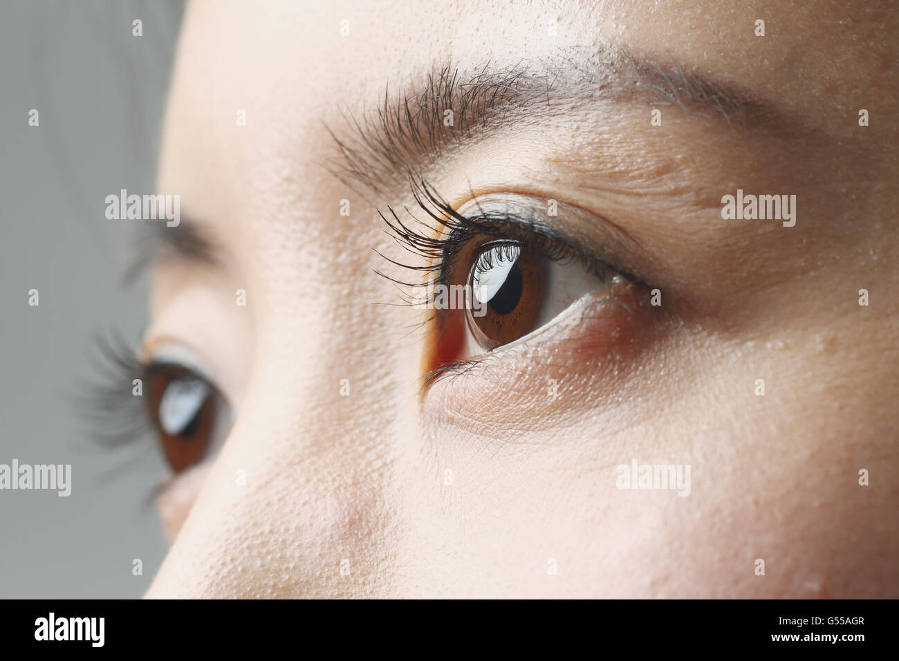 Japanese woman eyes close-up Stock Photo - Alamy