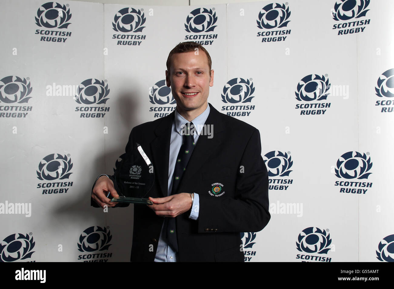 James Matthew, Referee of the season during the Scottish Rugby Union ...