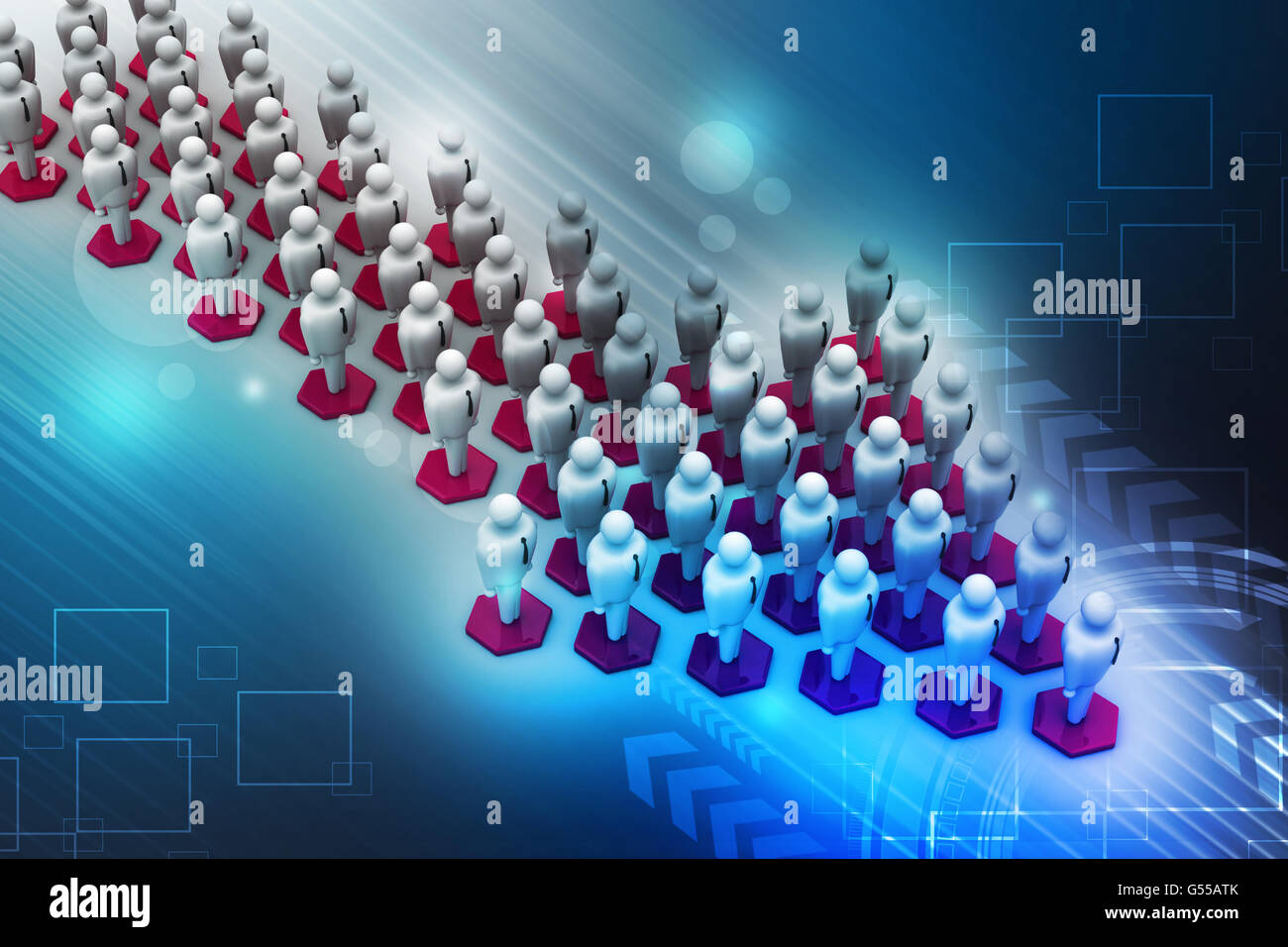 Que of people isolated hi-res stock photography and images - Alamy