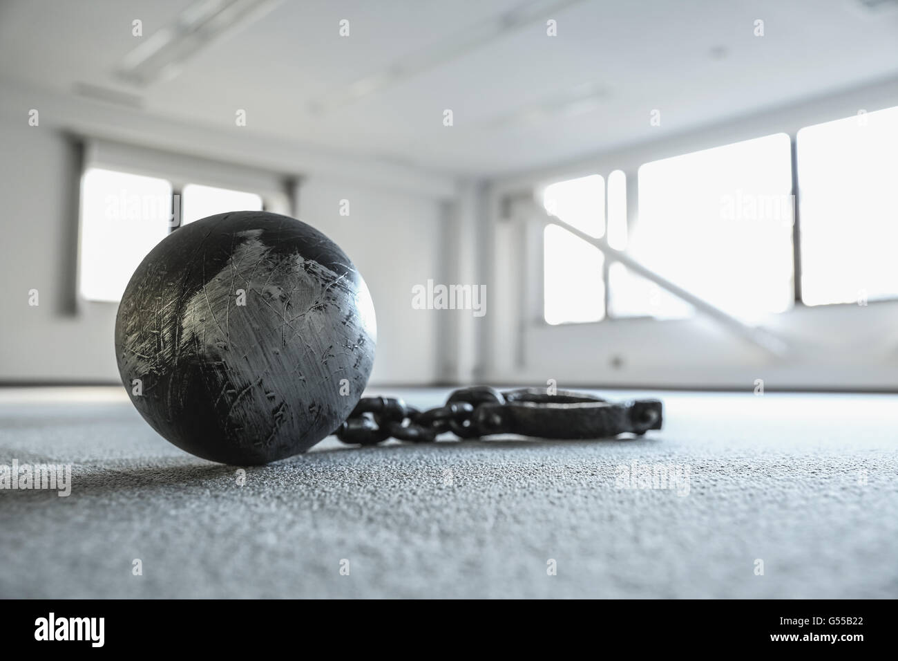 Black ball and chain hi-res stock photography and images - Alamy
