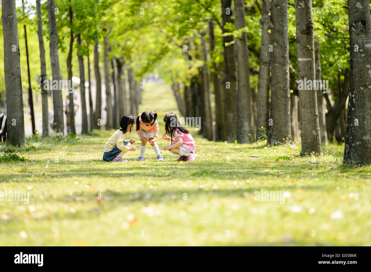 Kids playing in a park Stock Photo - Alamy