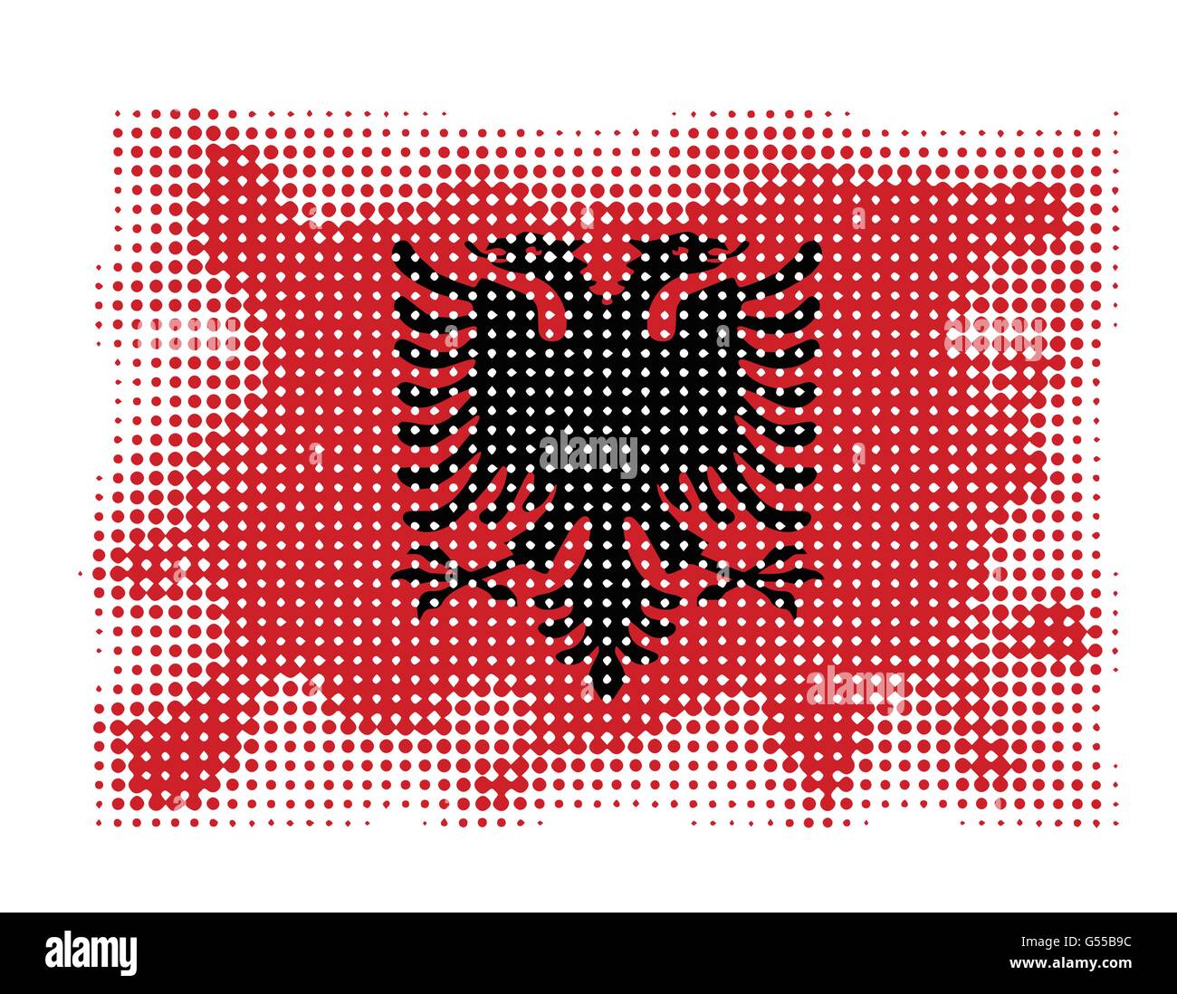 Albania national flag halftone design vector illustration Stock Vector ...