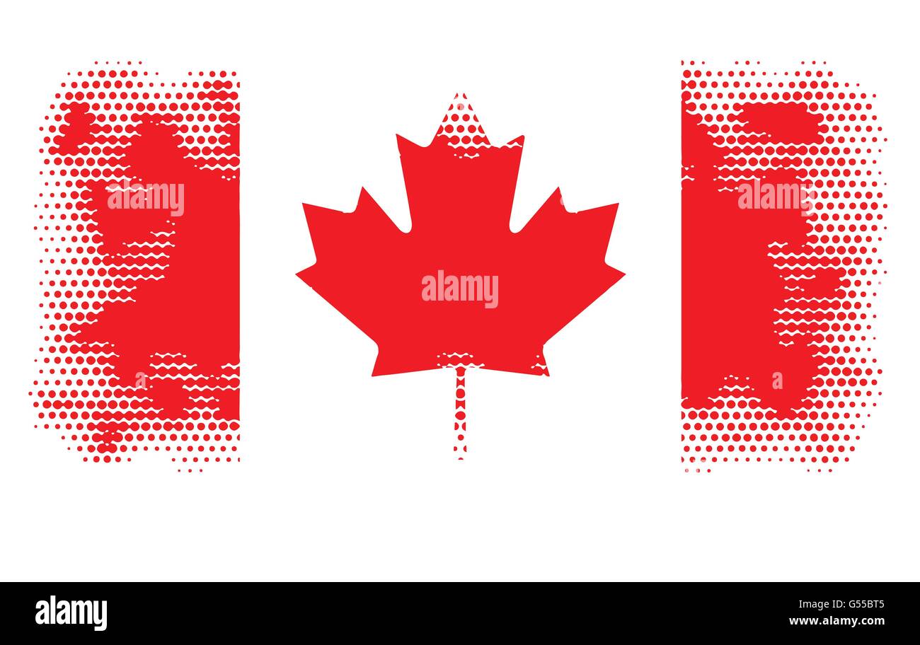 canada flag halftone abstract illustration vector Stock Vector Image ...