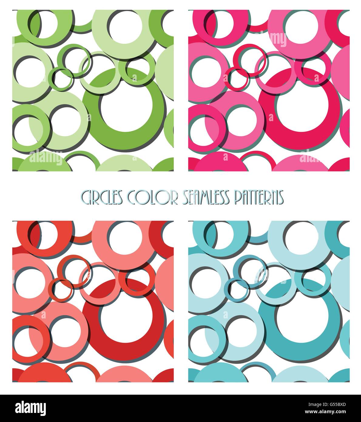 color seamless background circles set vector design Stock Vector Image ...