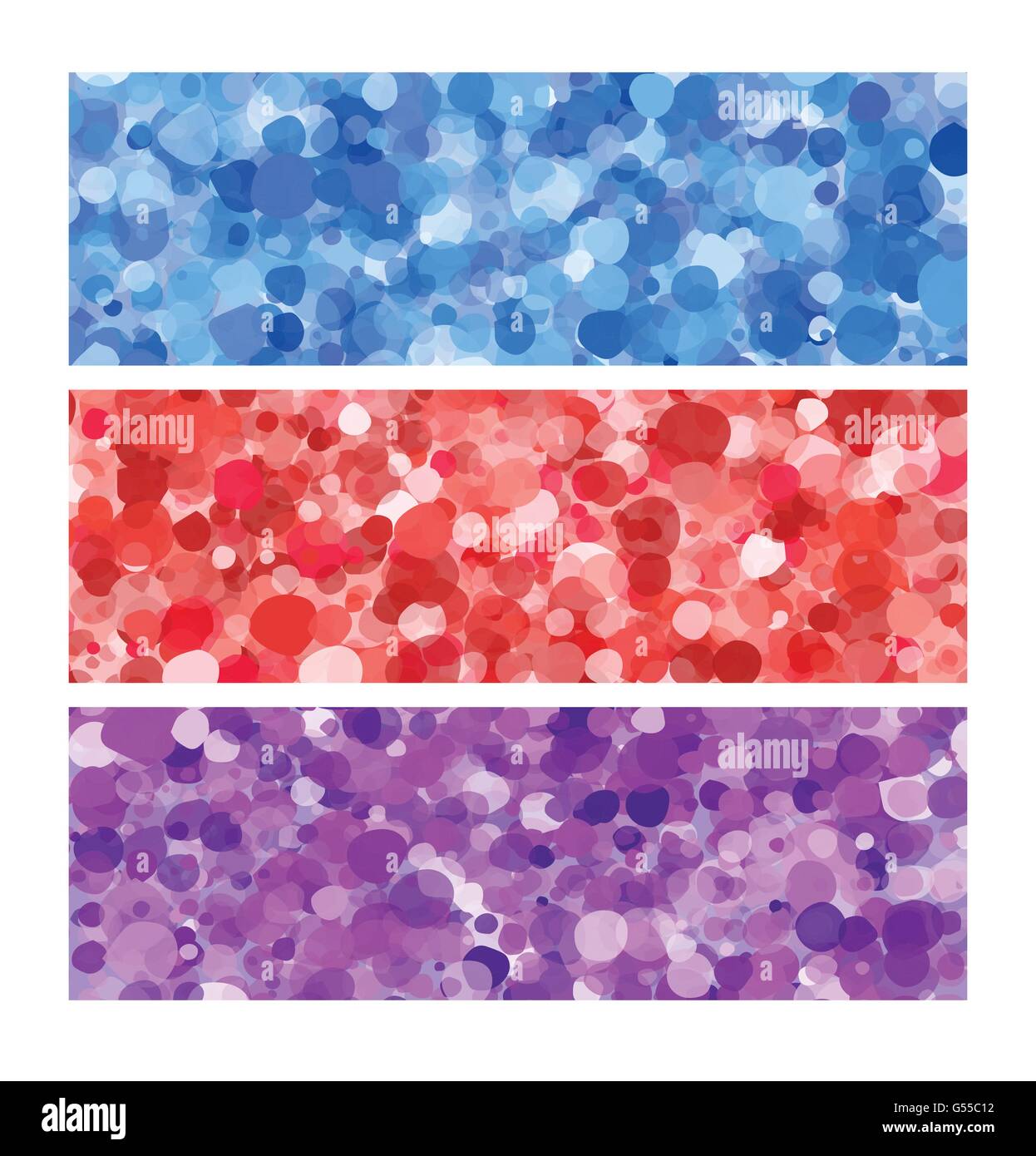 blue red violet colored headers set vector background illustration ...