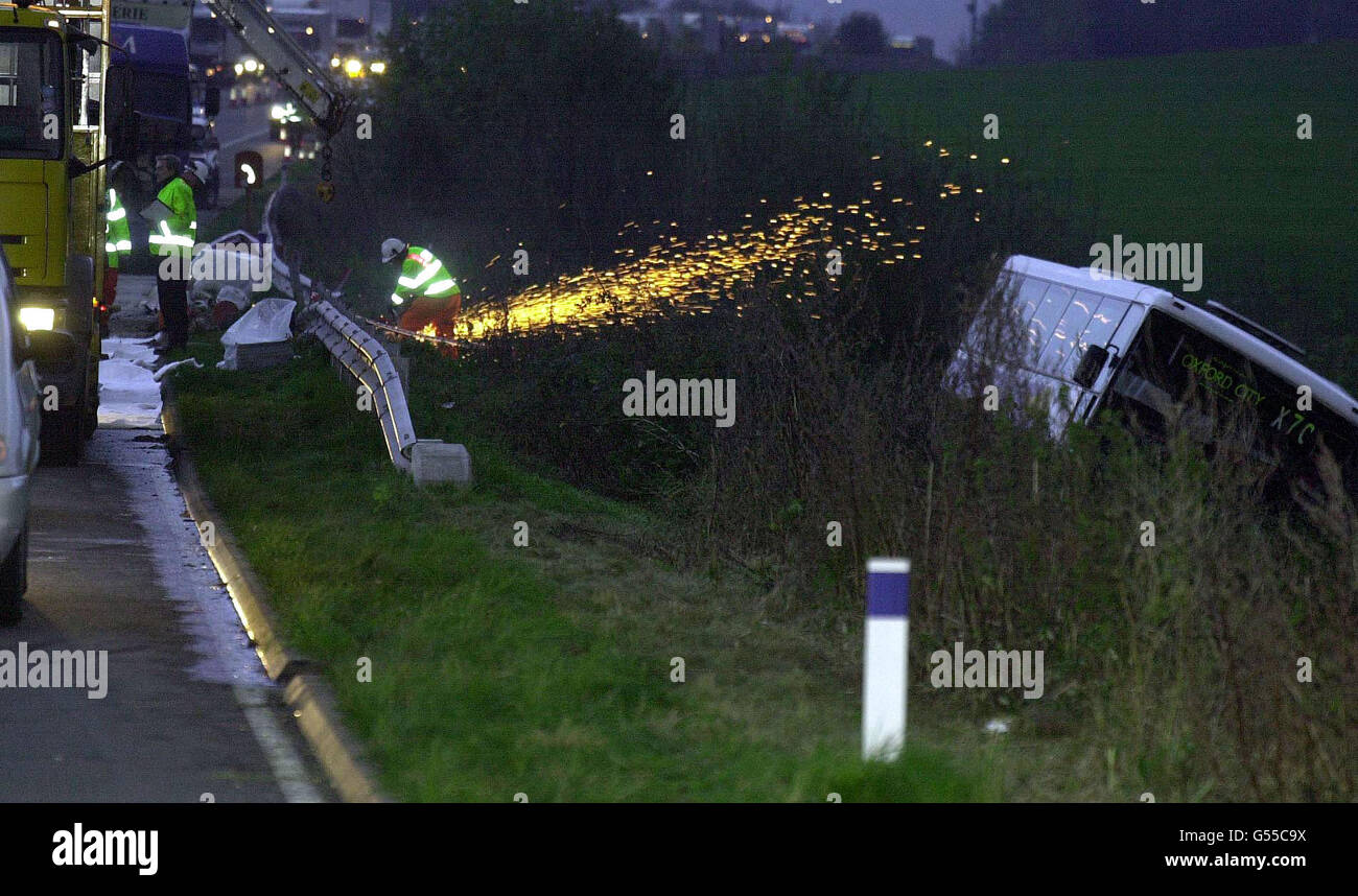 Coach crash Heathrow Stock Photo - Alamy