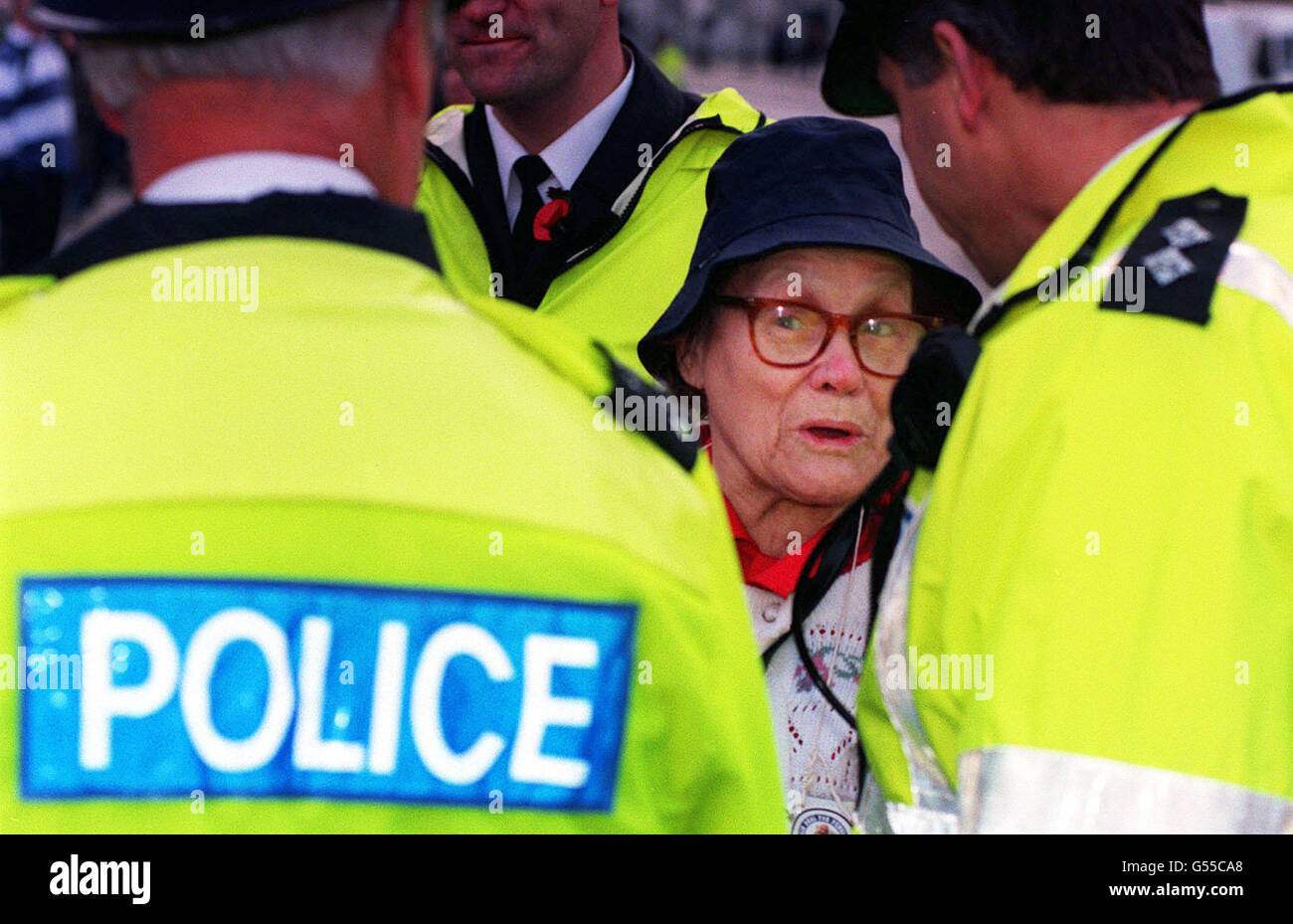 Camden pensioner Ellen Luby surrounded by police while protesting ...