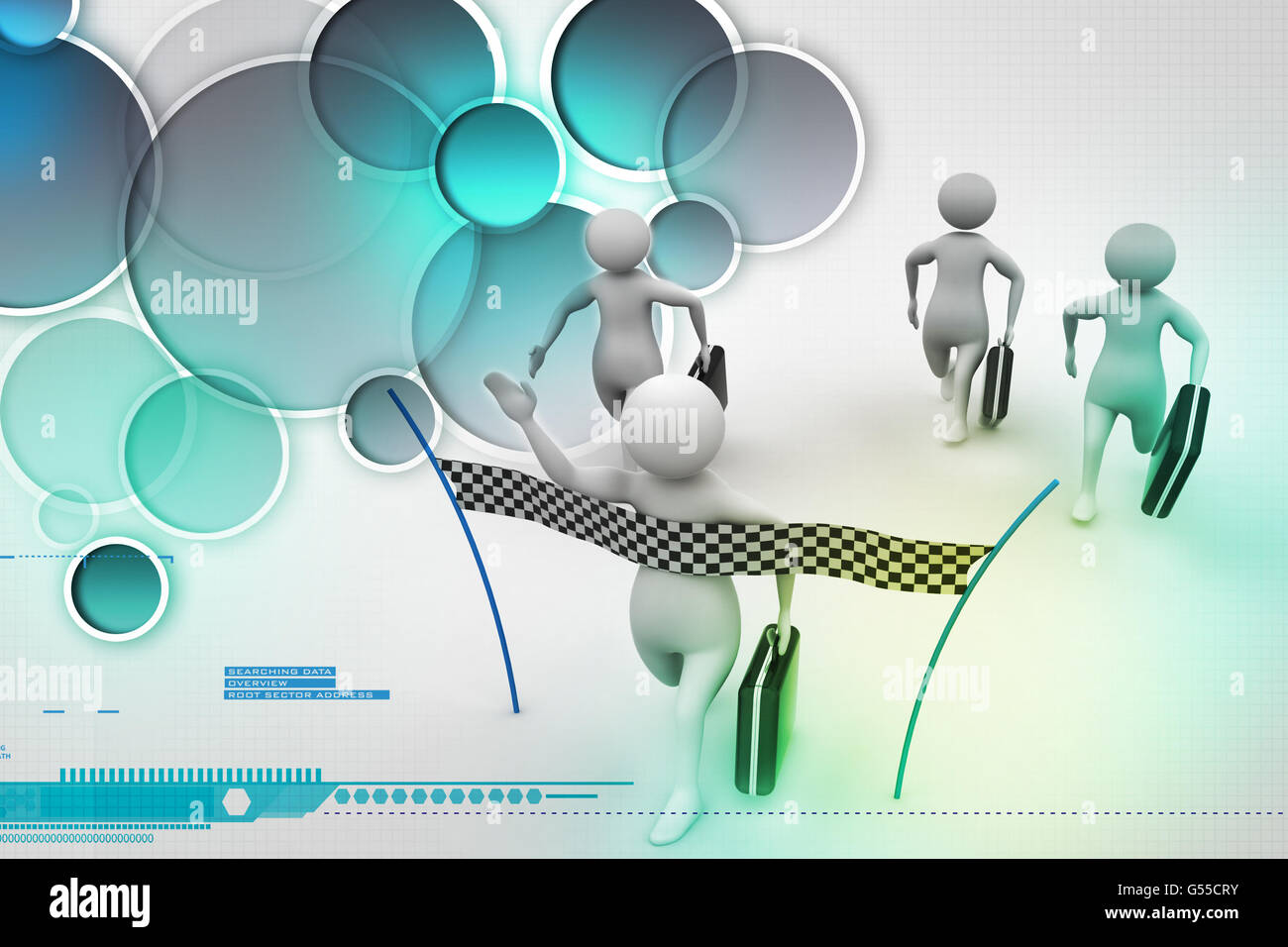 Business man reaching the finishing line Stock Photo - Alamy