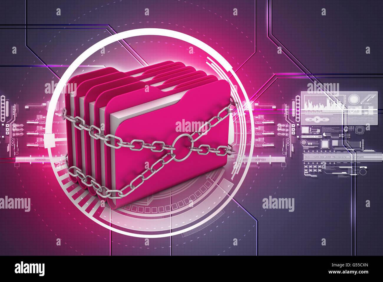 folder locked by chains Stock Photo - Alamy