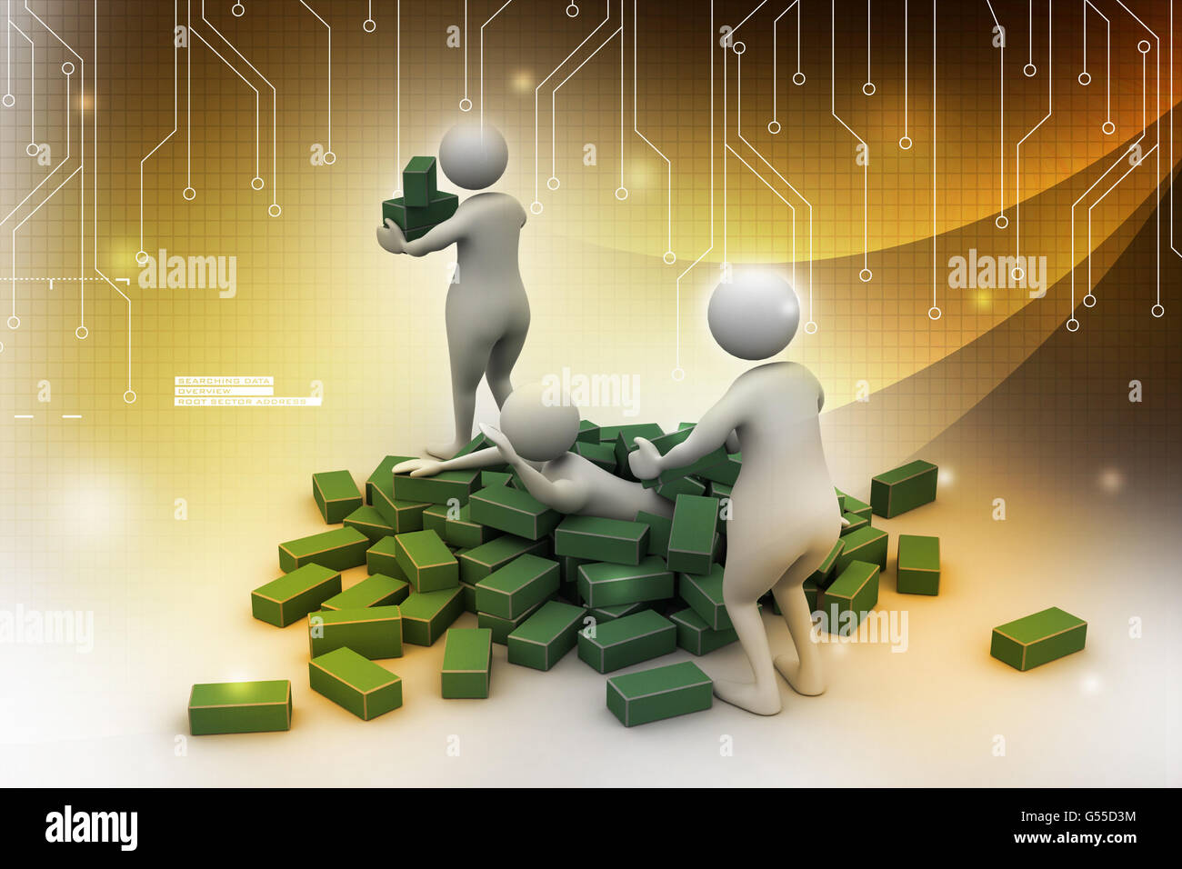 Man 3d helping hi-res stock photography and images - Alamy