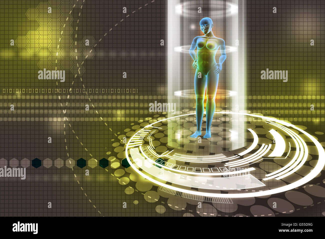 Female human body charging Stock Photo - Alamy