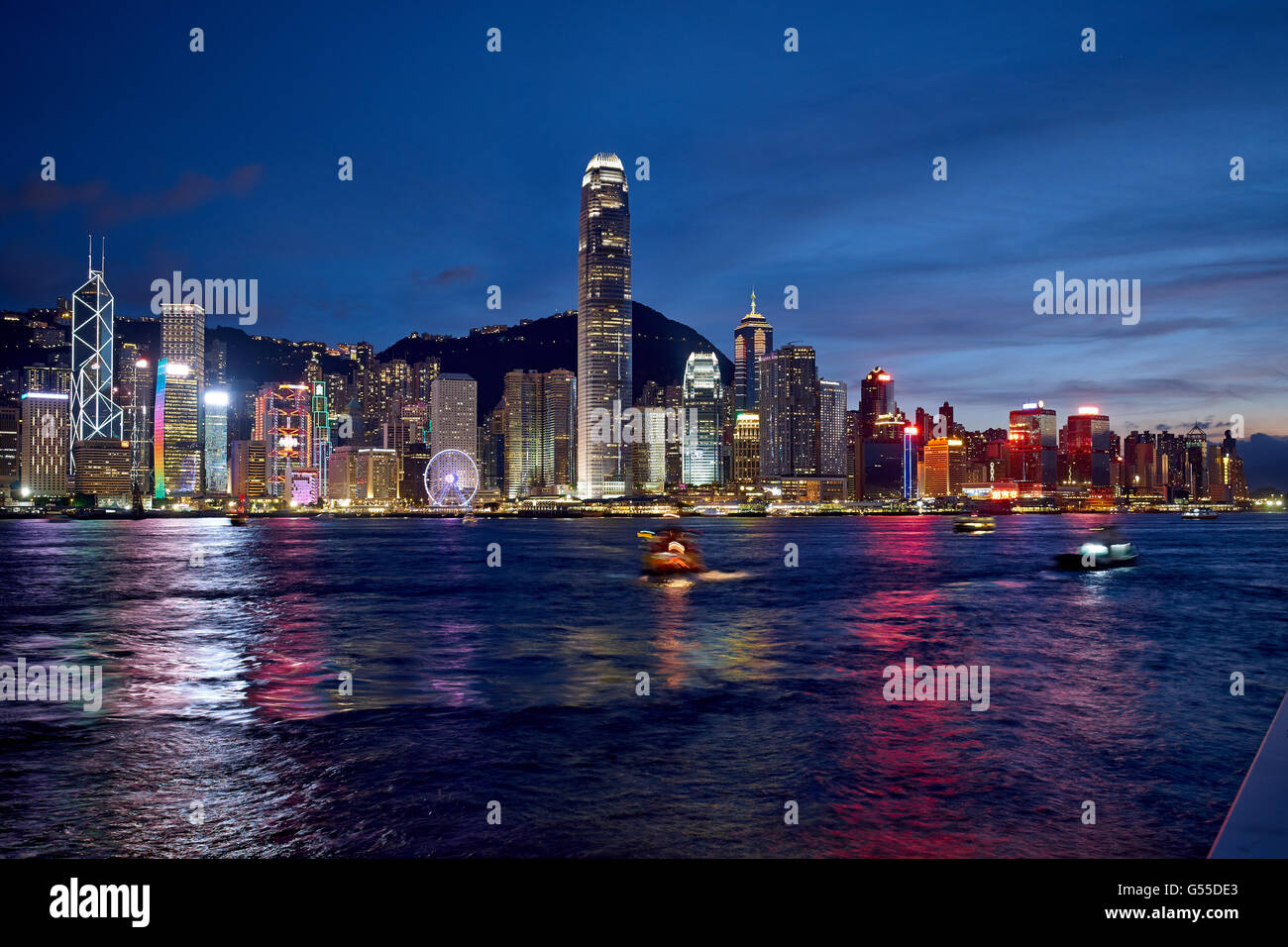 Hong Kong at sunset Stock Photo - Alamy