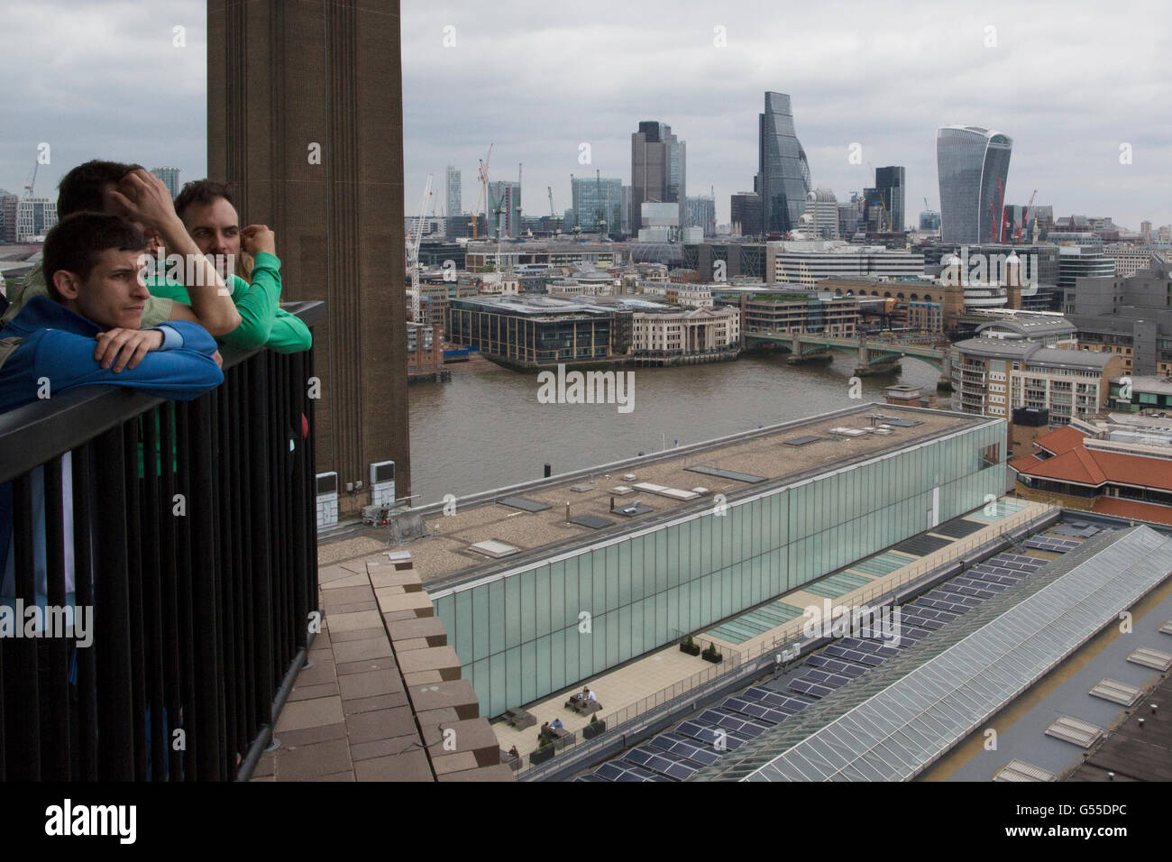 View of the London skyline with City Of London from the new Tate Modern ...
