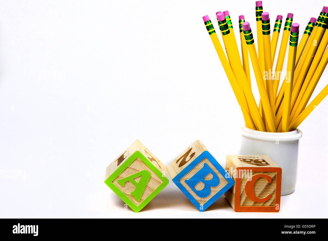 Abc pencils hi-res stock photography and images - Alamy