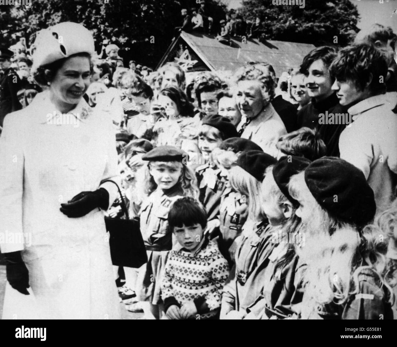 Royalty queen elizabeth ii maldon Black and White Stock Photos & Images ...