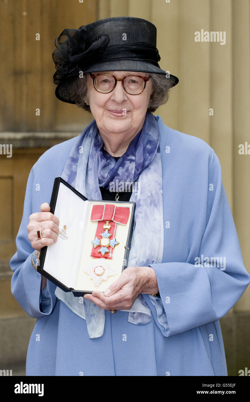 Author Dame Penelope Lively after receiving her Dame Commander medal ...