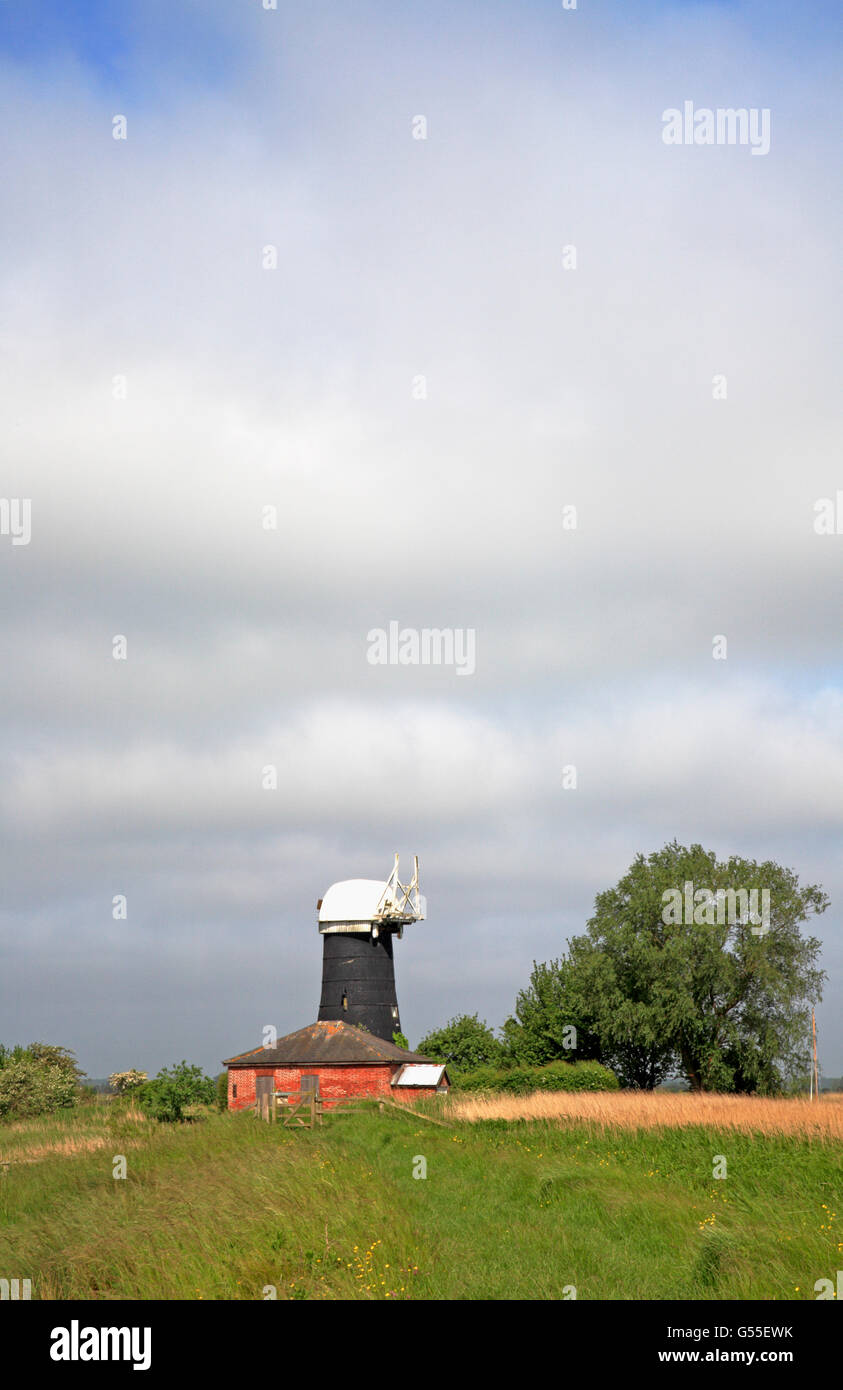 A view of Tall Mill Drainage Mill and brick stream engine pump house at ...