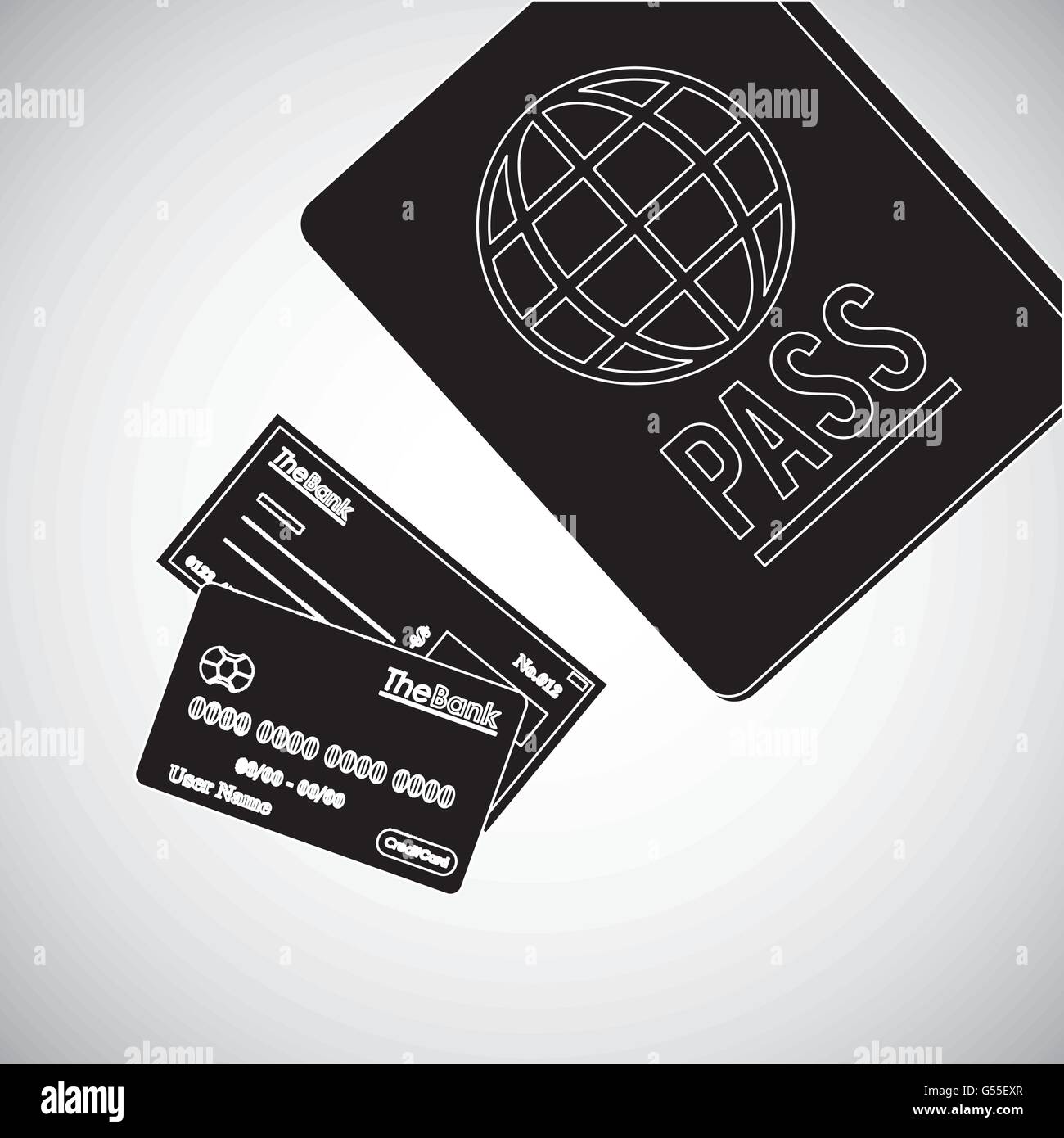 travel design. passport icon. Flat illustration, vector graphic Stock ...