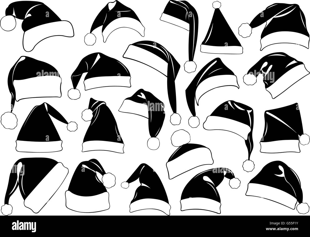 Set of Christmas hats Stock Vector Image & Art - Alamy
