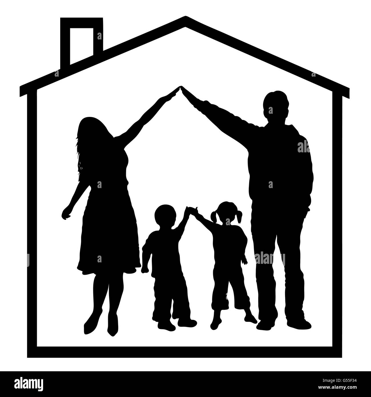 Family house plans Black and White Stock Photos & Images - Alamy