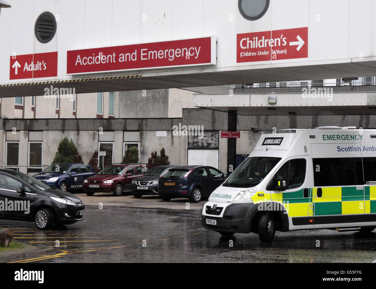 A general view of the entrance to the Accident and Emergency department ...