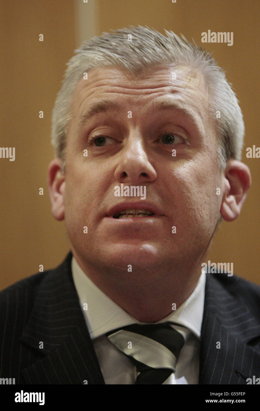 Ashley Roy Director of Communications for Bond Helicopters at a press ...