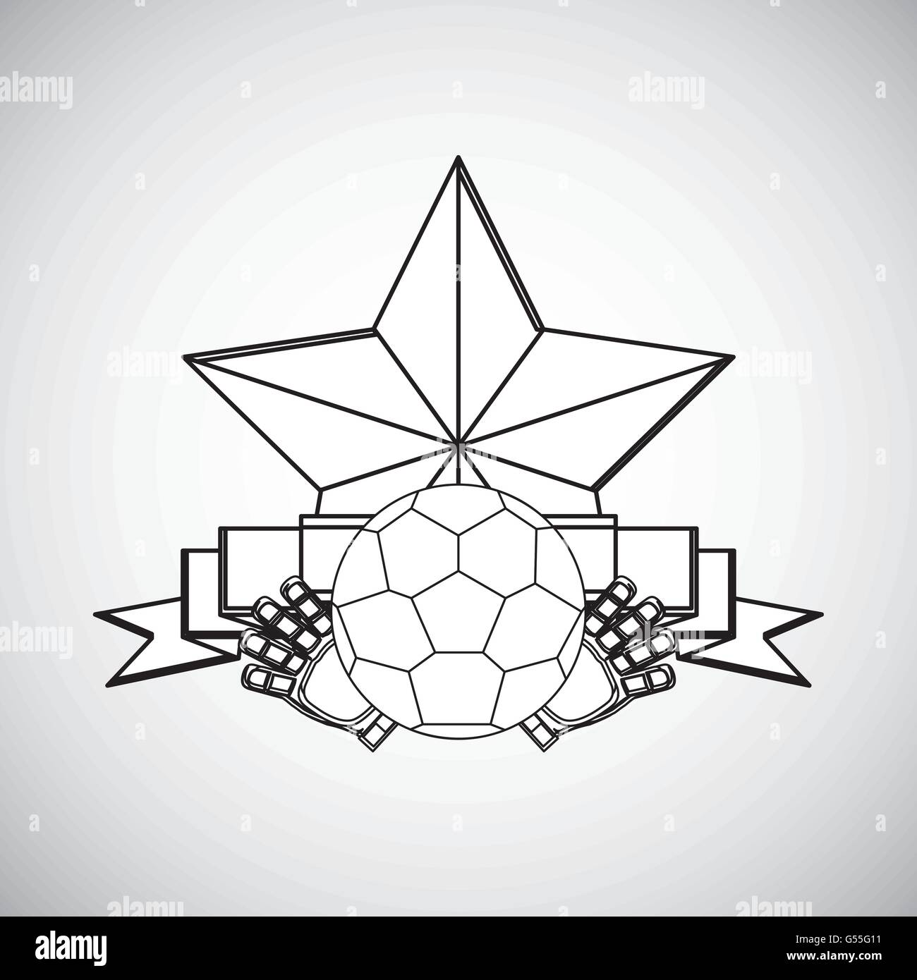 Soccer design. Football icon. Colorfull illustration, vector gra Stock ...