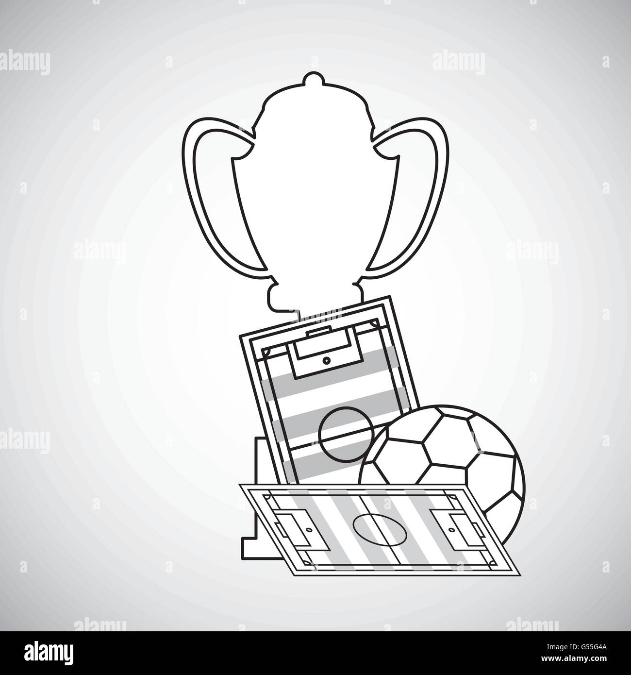 Soccer design. Football icon. Colorfull illustration, vector gra Stock ...