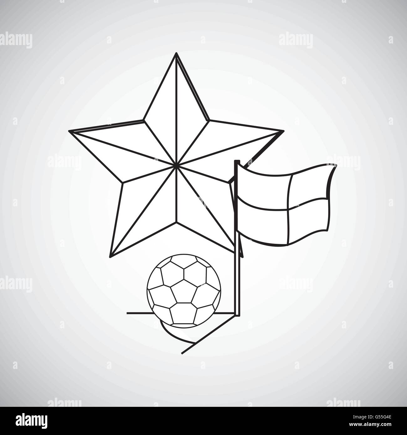 Soccer design. Football icon. Colorfull illustration, vector gra Stock ...