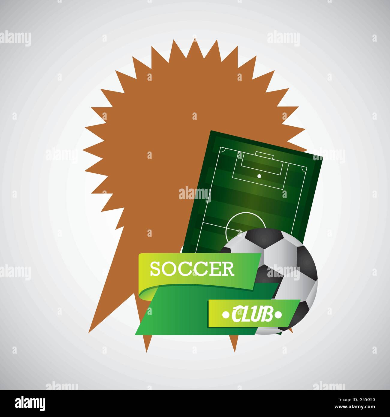Soccer design. Football icon. Colorfull illustration, vector gra Stock ...