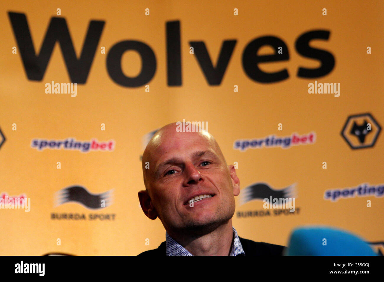 New Wolverhampton Wanderers manager Stale Solbakken speaks during a ...