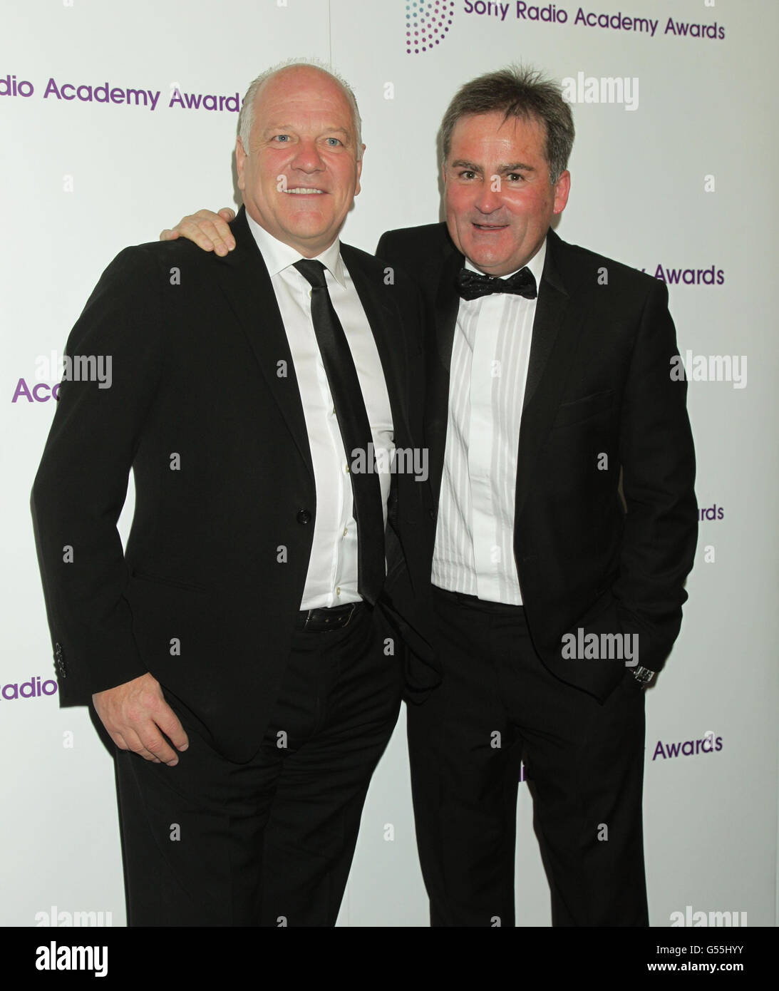 Andy Gray (left) and Richard Keys arriving for the Sony Radio Academy ...