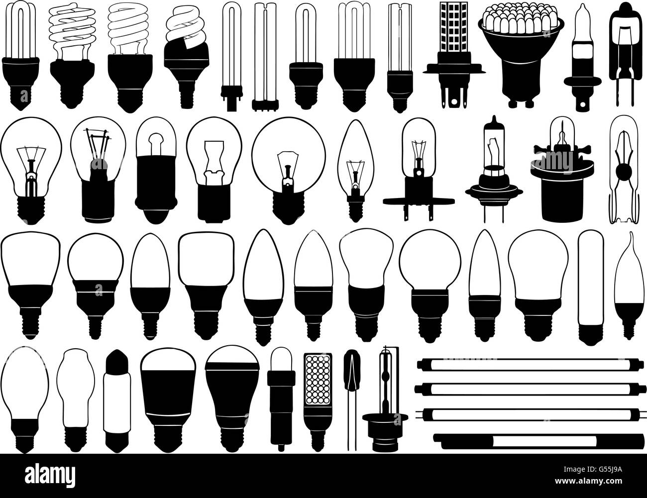 Spiral bulbs Stock Vector Images - Alamy